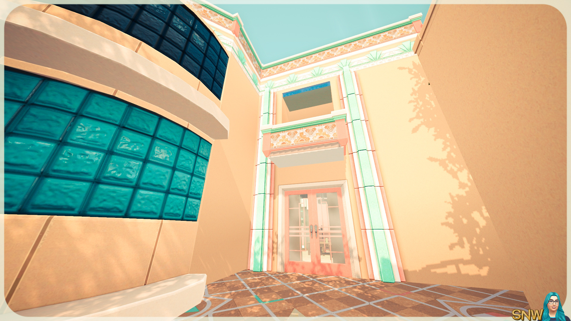 Sunny Art Deco House | SNW | SimsNetwork.com