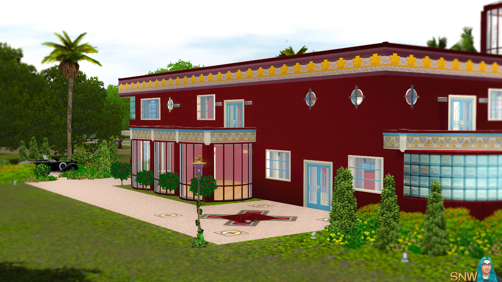 Christmas Art Deco House | SNW | SimsNetwork.com