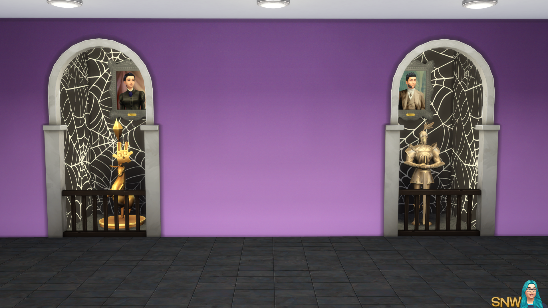 Halloween 2016 Mural Set (Gradient Base Wall) | SNW | SimsNetwork.com