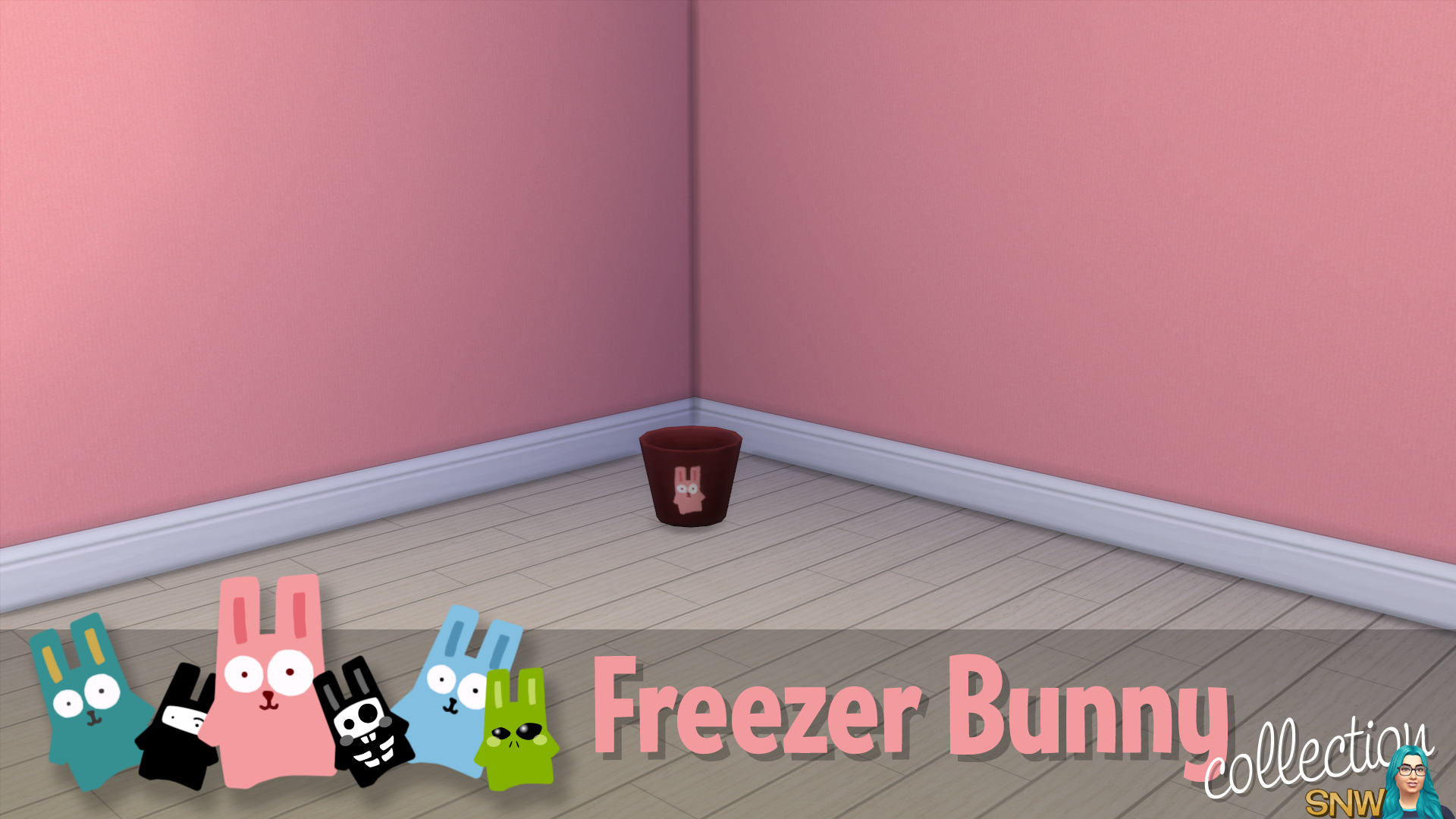 Freezer Bunny Collection: Trash Can | SNW | SimsNetwork.com