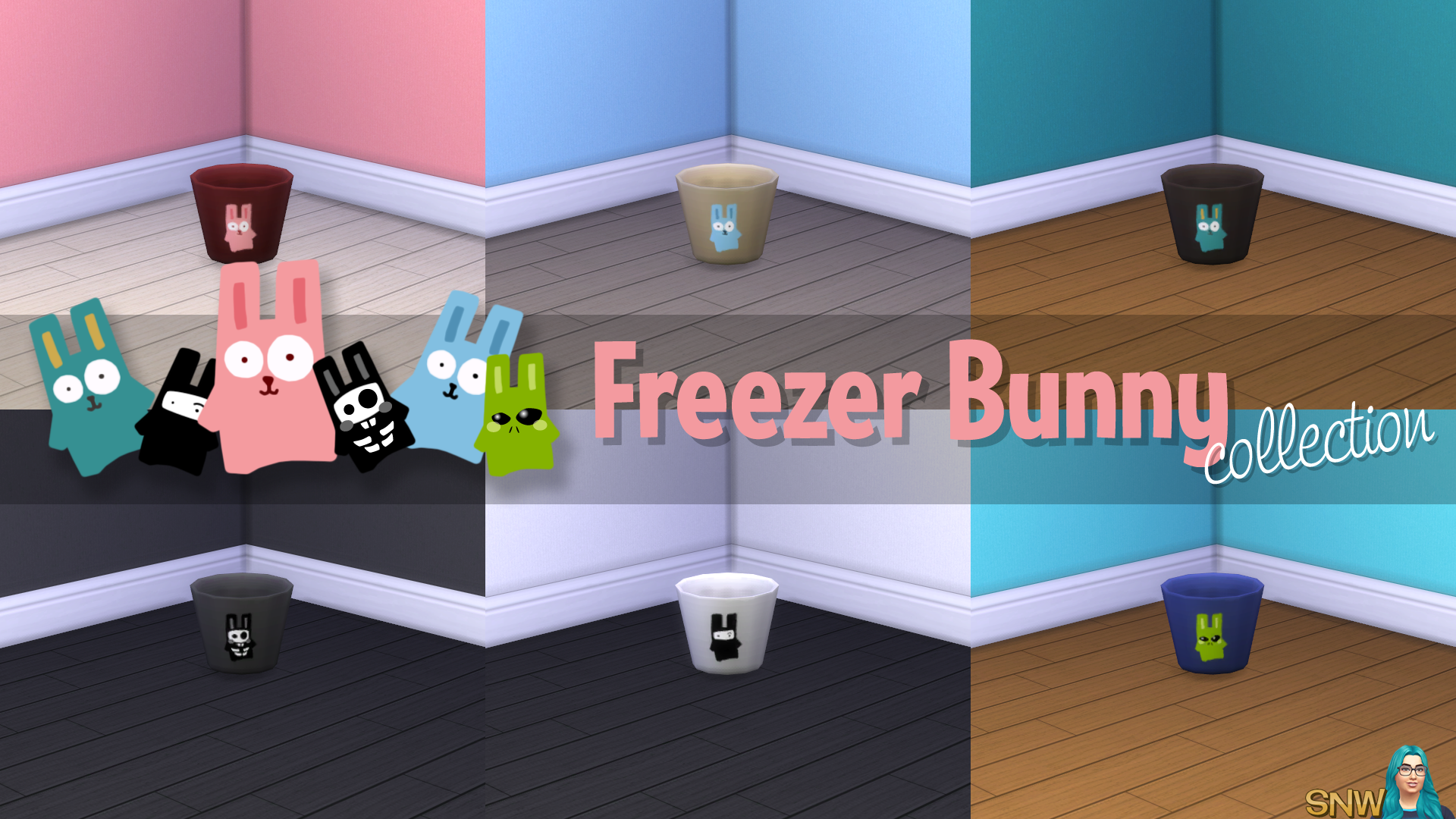 Freezer Bunny Collection: Trash Can | SNW | SimsNetwork.com